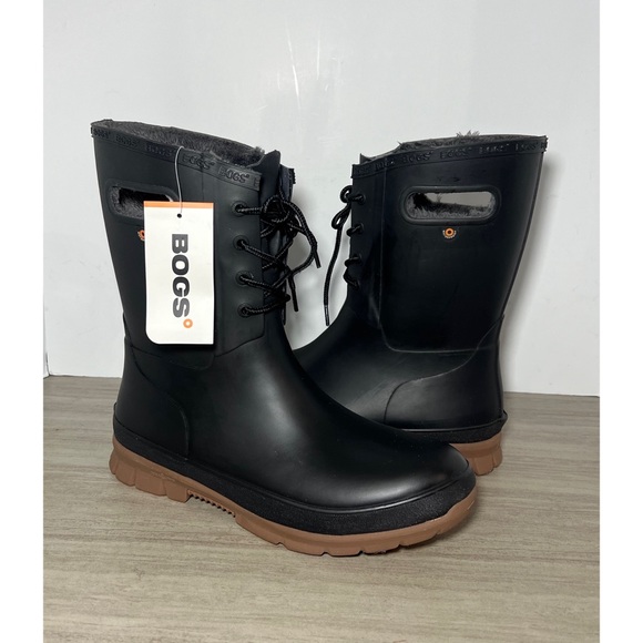 Bogs | Shoes | Bogs Amanda Faux Shearling Lined Boot In Black Womens ...